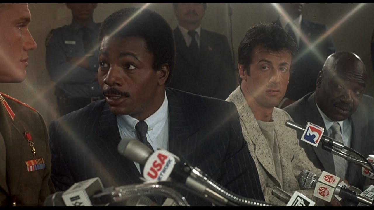 Rocky IV - Apollo vs Drago Press Conference (1985) - YouTube