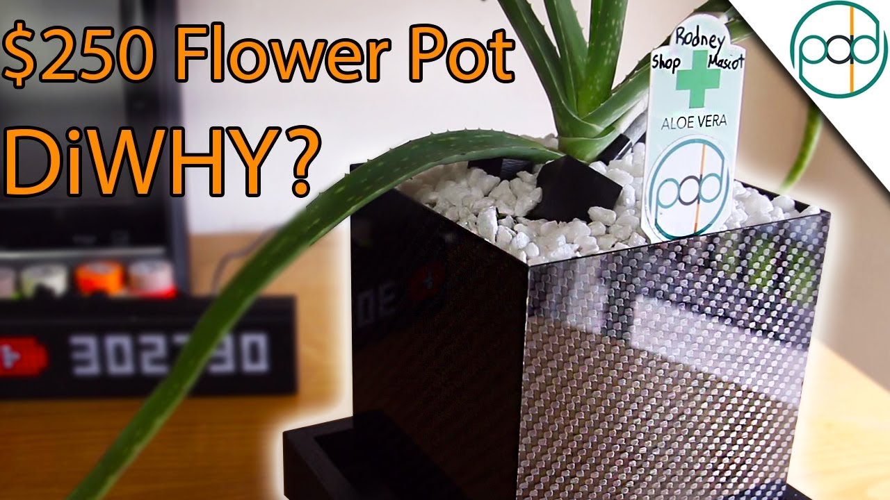 Making a $250 Carbon Fiber Aloe Vera Plant Pot & 300k Subscriber ...