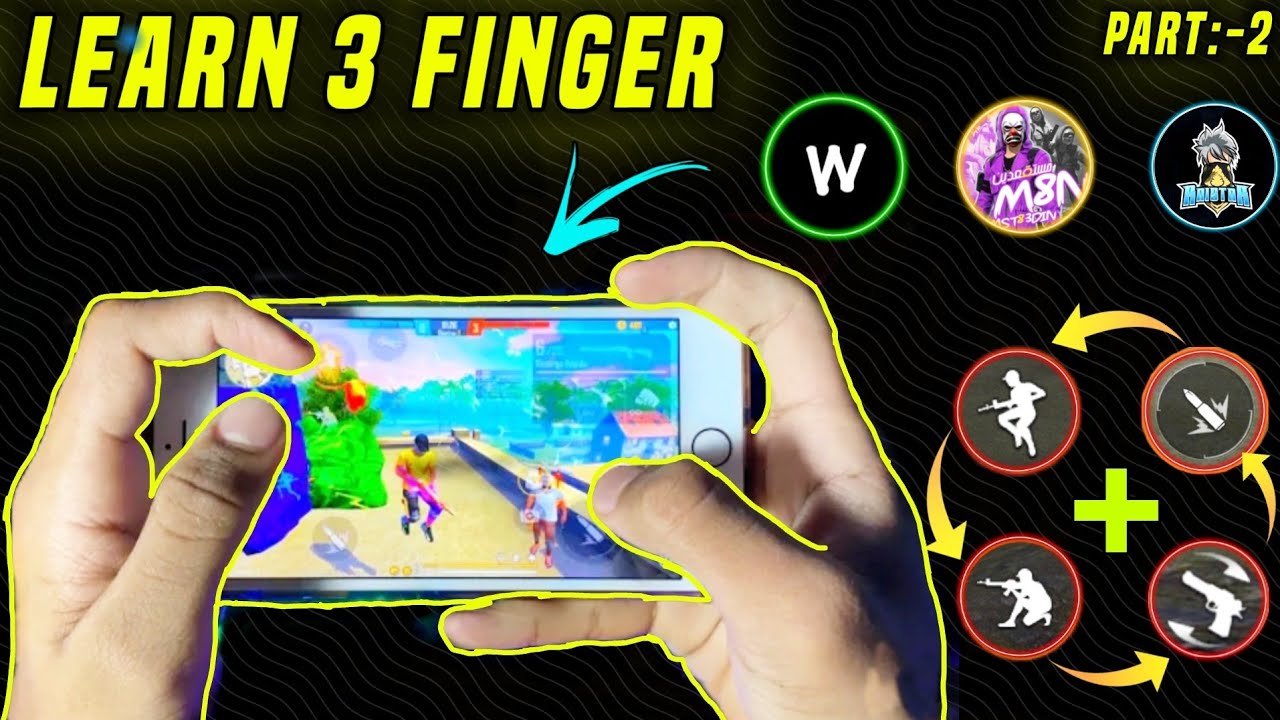 LEARN 3 FINGER EASY TRICK || 3 FINGER BEST CUSTOM HUD || FREE FIRE 3 ...