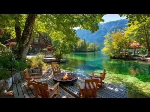 The Summer Lake Retreat My Mind Needed 🍃 Campfire & Forest Nature Sounds Ambience