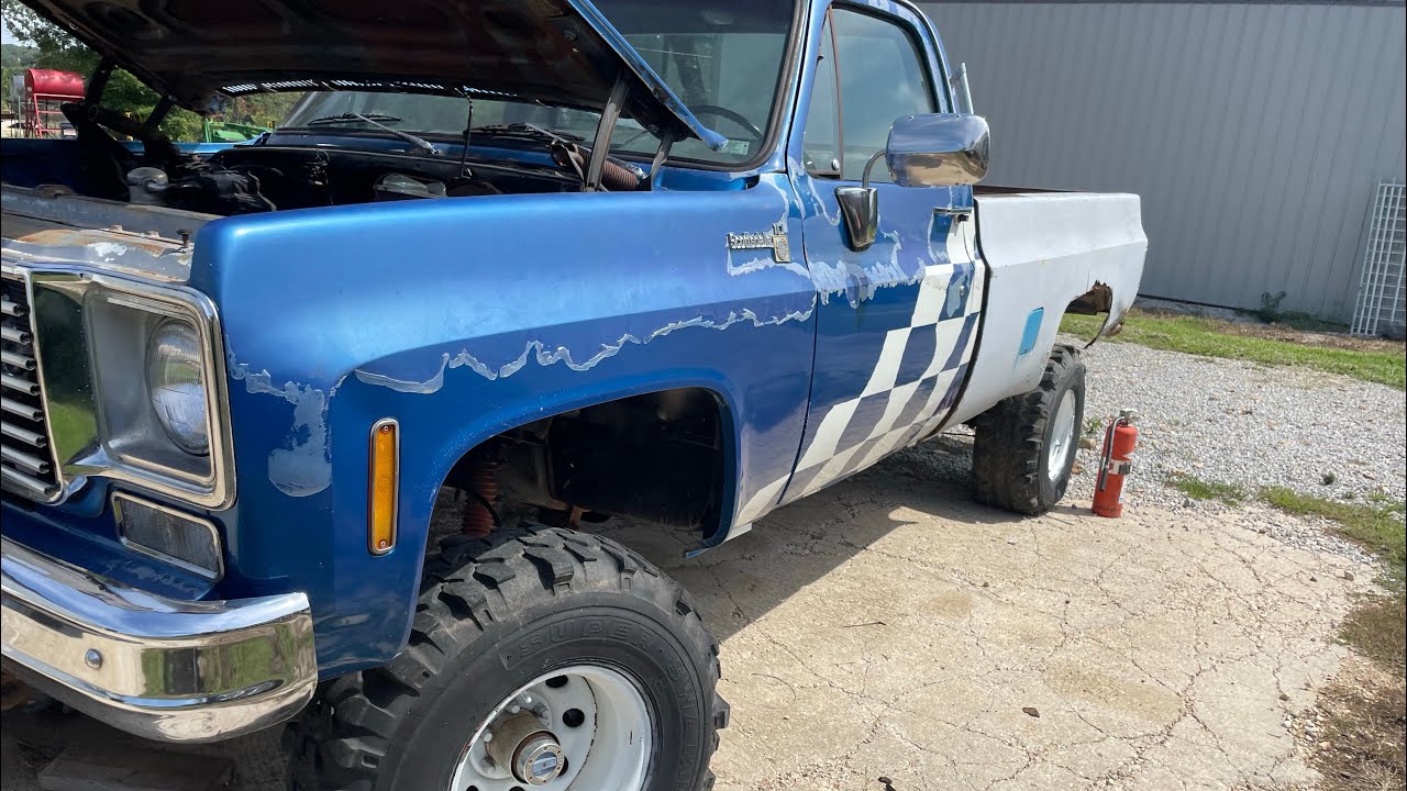1977 Chevy Lifted 1500 Pickup - YouTube
