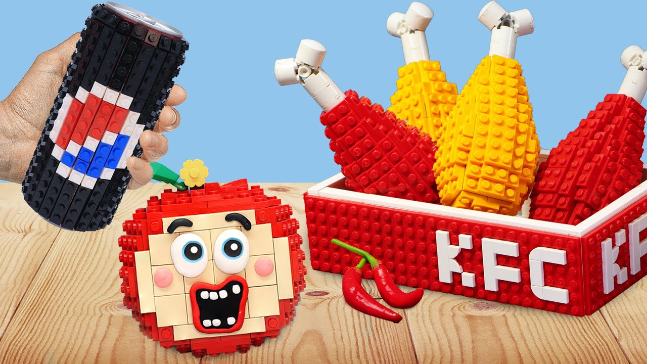 Ultimate LEGO KFC Fried Chicken Feast 🍗 Extra Crispy & Cheesy Recipe ...