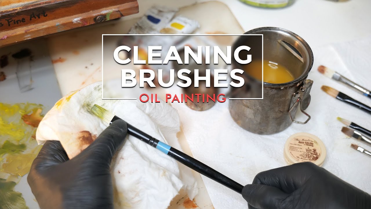 How to Clean Oil Paint Brushes | Oil Painting Brush Care - YouTube