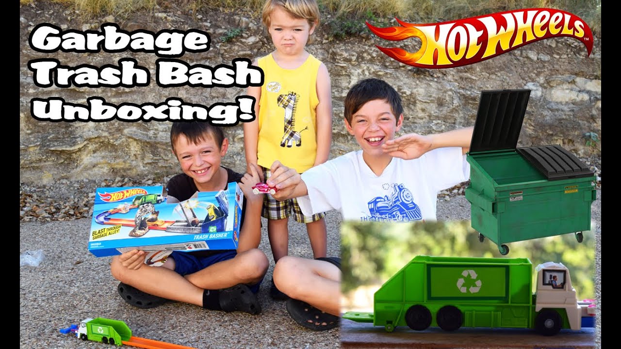 Garbage Truck Videos For Children l Hot Wheels Trash Basher UNBOXING ...