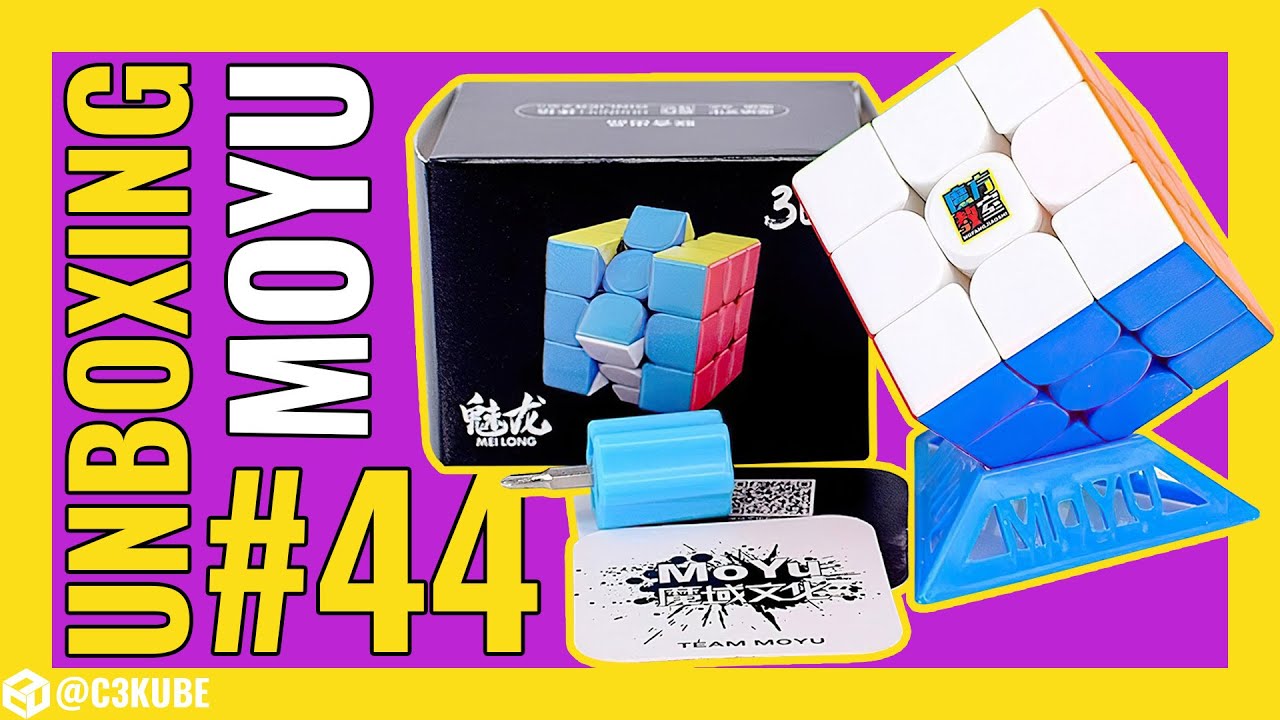 🟨 UNBOXING #44 3x3 MoYu MeiLong 3M Magnetic Cube Stickerless - YouTube
