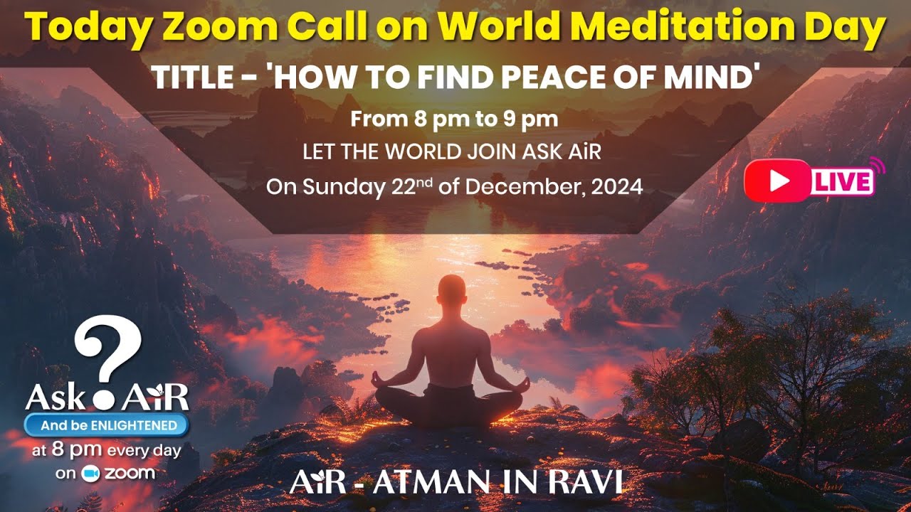 Webinars by AiR - Atman in Ravi's Personal Meeting Room - YouTube