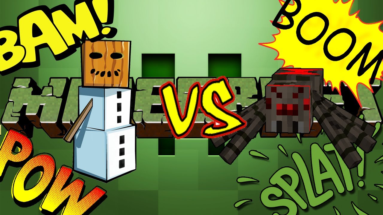Minecraft: Snow Golem vs Spider - Part 22 - YouTube