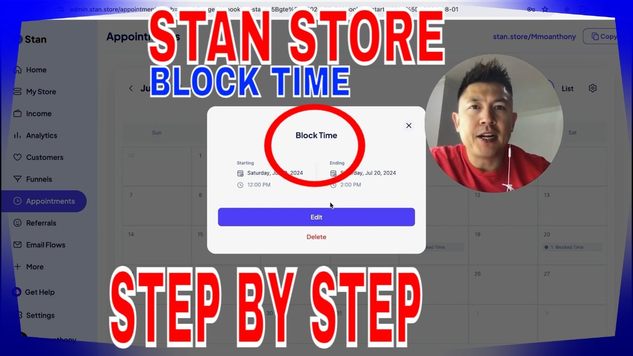 How To Block Schedule Time On Stan Store 🔴 - YouTube