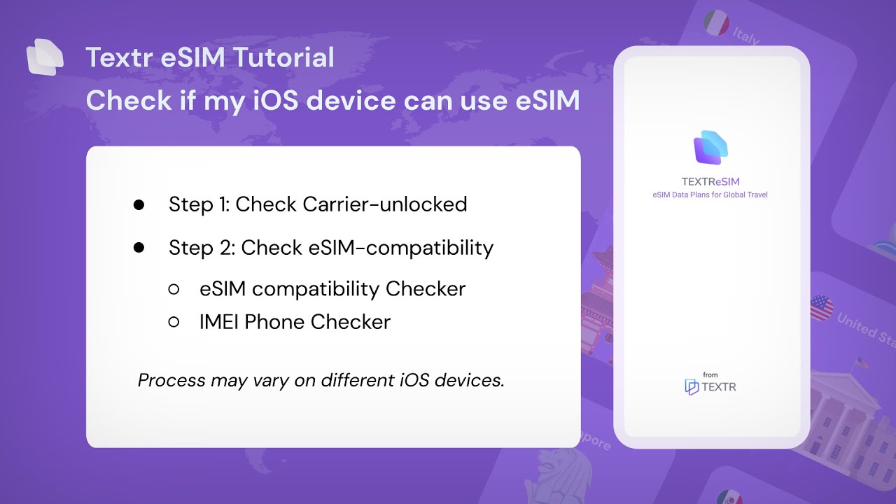 Textr eSIM Tutorial - Check if my iOS device is eSIM-compatible and ...
