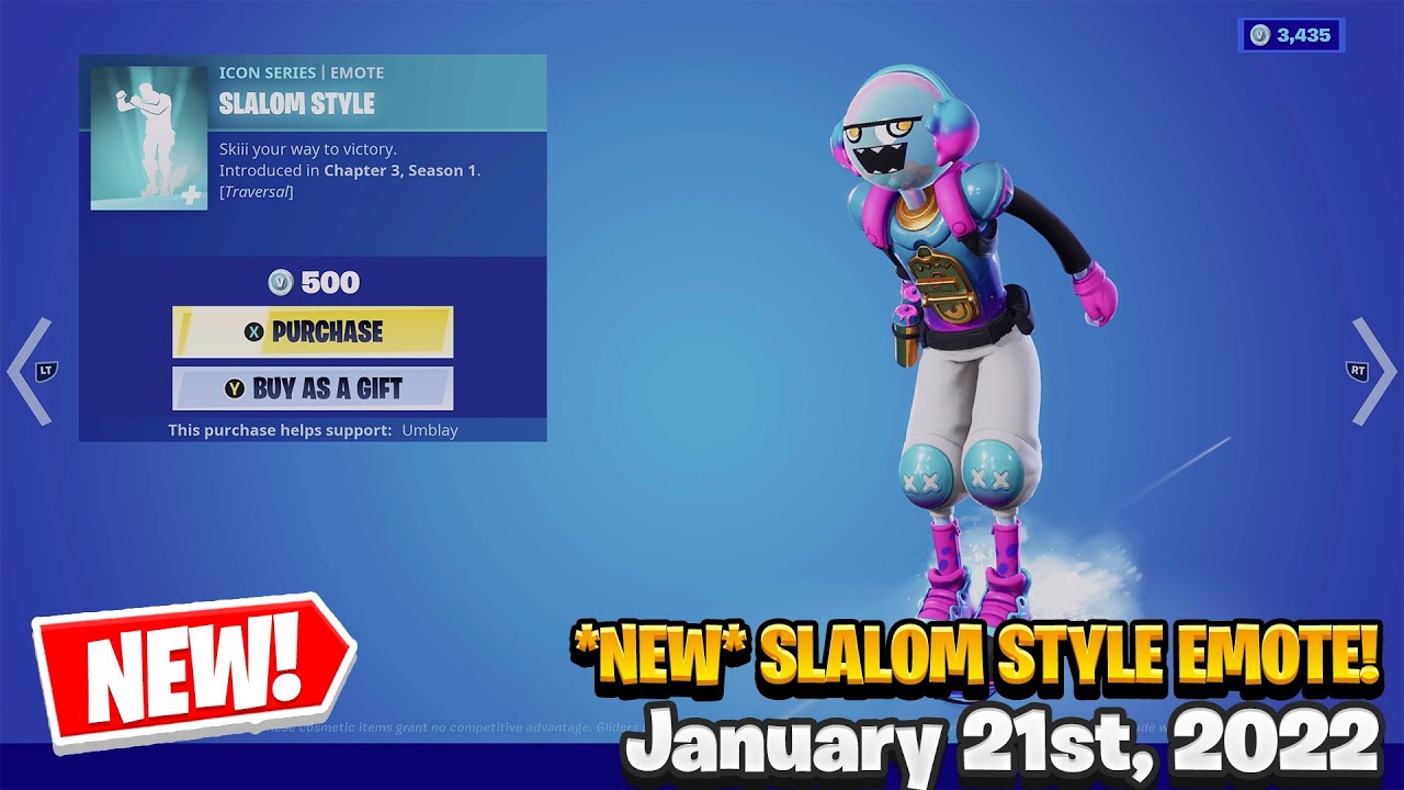 *NEW* Slalom Style Emote! | Fortnite - Item Shop [January 21st, 2022 ...