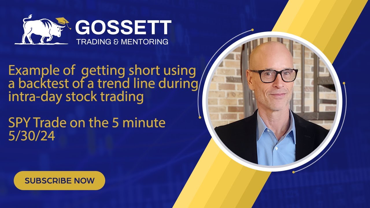 5/30/24 - Example of going short using a trend line during intra-day ...