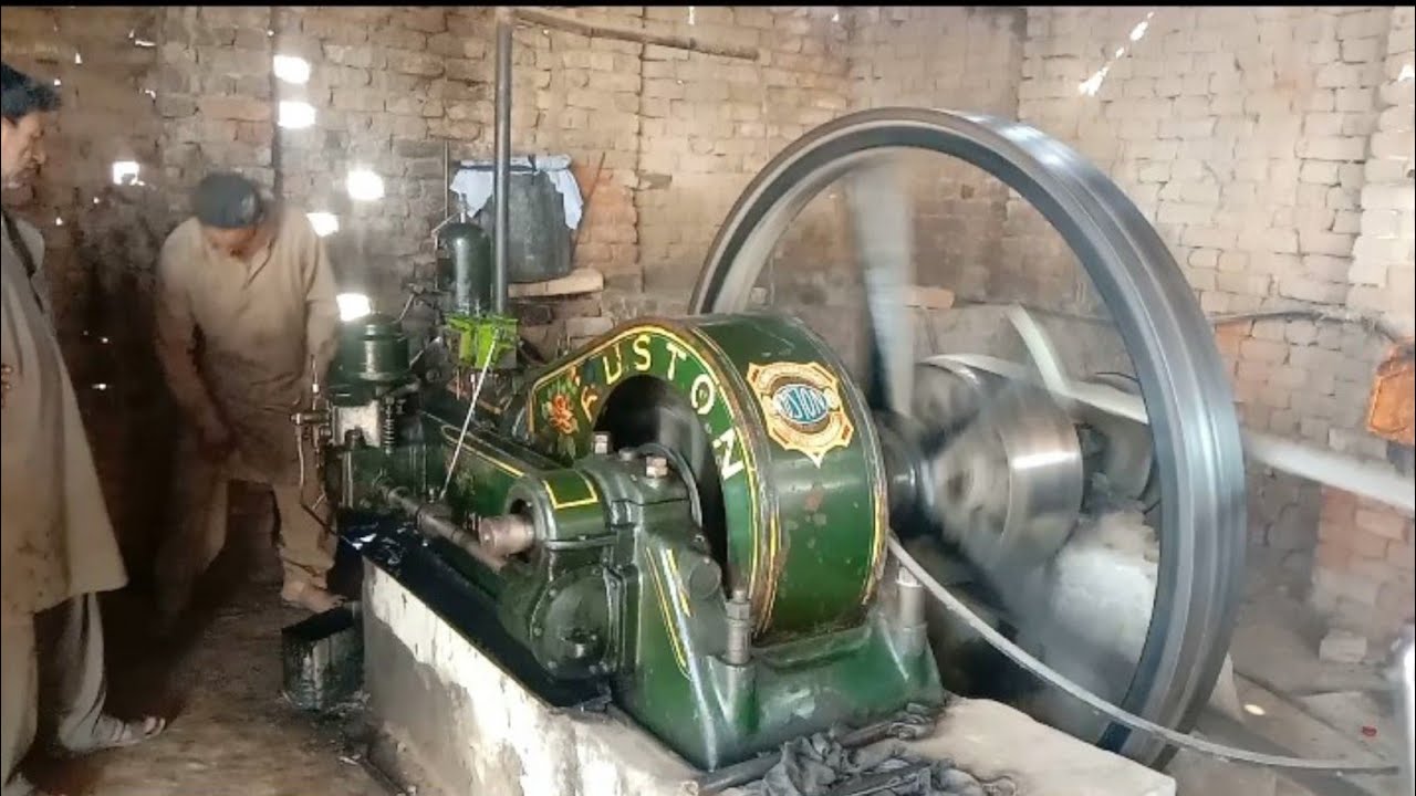 Heavy Ruston Hornsby 22 hp diesel engine start up amazing || Safdar ...