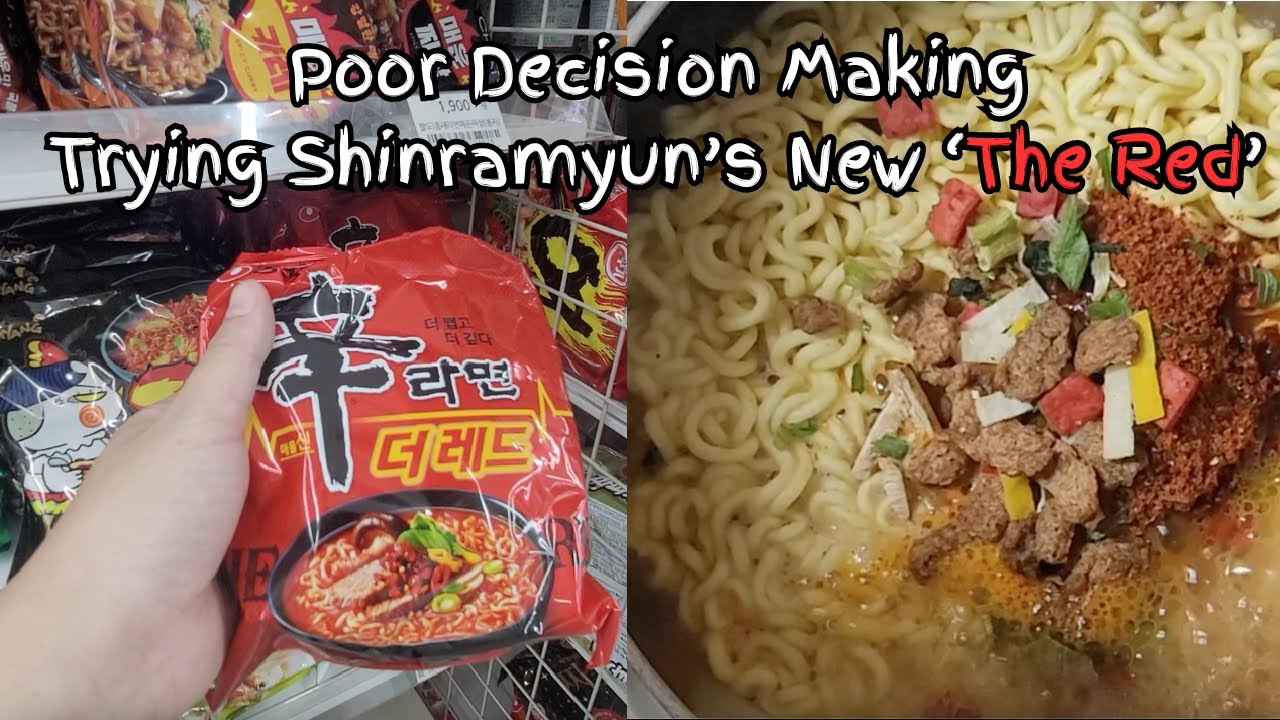 Trying Shin Ramyun's New 'THE RED'... and regretting it / VLOG ...