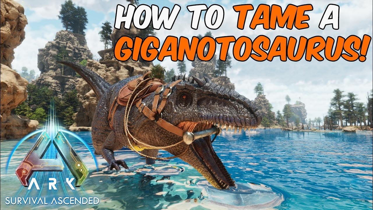 Best Way To Trap and Tame a Giganotosaurus in ARK Survival Ascended - YouTube