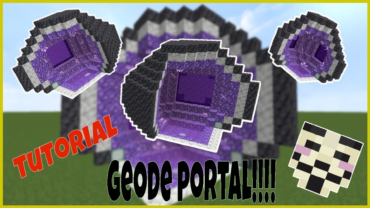 Minecraft 1.17 Geode Nether Portal Design Tutorial - YouTube