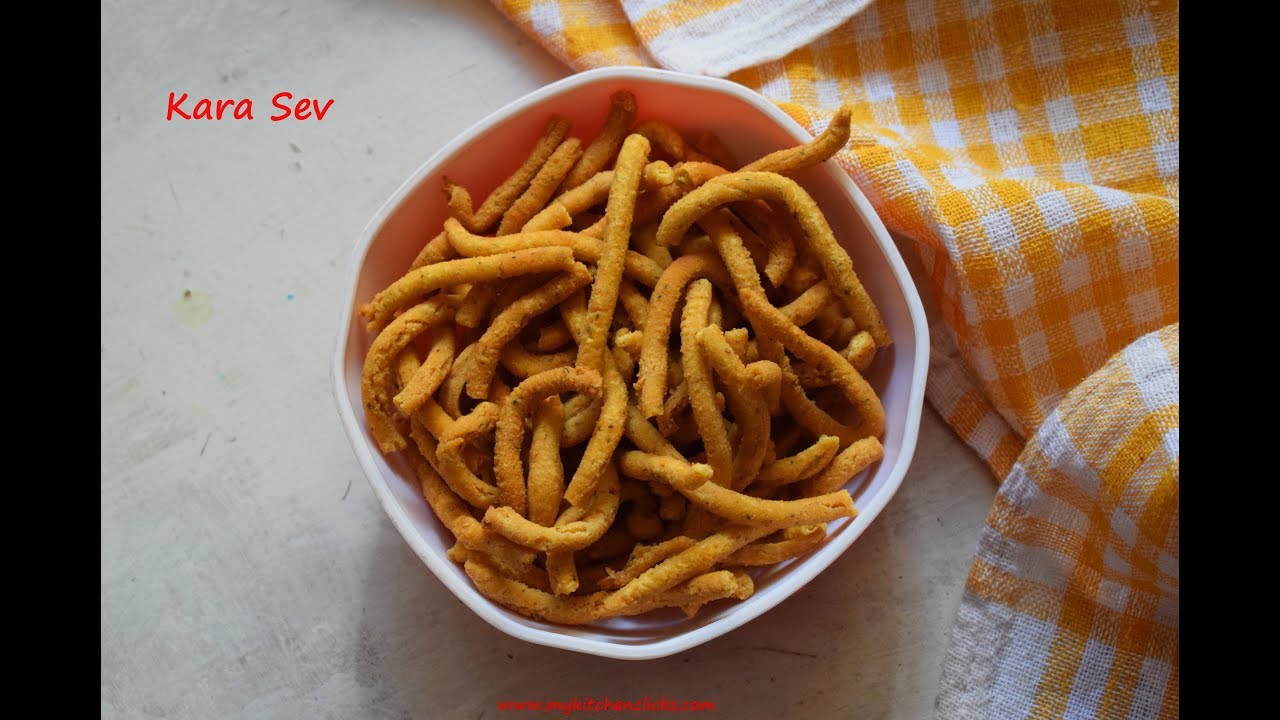 Kara sev recipe | Khara sev recipe | Easy snacks recipe - YouTube