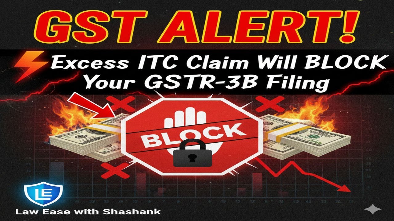 🚨GST ALERT! Excess ITC Claim Will BLOCK Your GSTR-3B Filing #gst #itc # ...