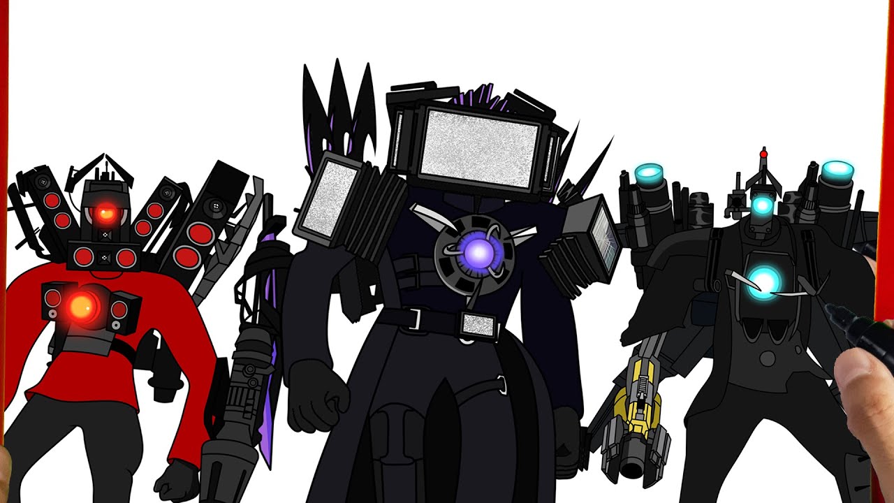 How to Draw Titan SpeakerMan | Titan TV Man | TITAN CAMERAMAN - Skibidi ...