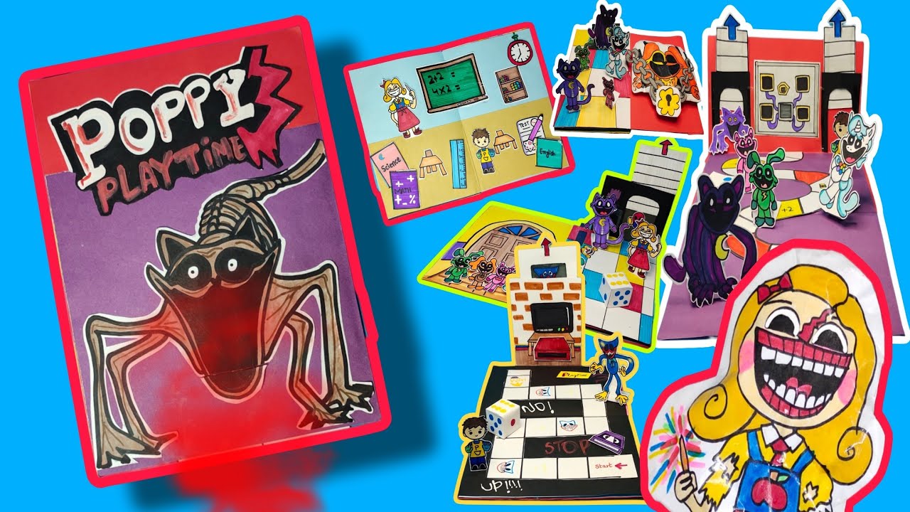 DIY 😱 POPPY PLAYTIME CHAPTER 3 GAME BOOK 💀🐱 + Poppy Playtime 3 Miss ...