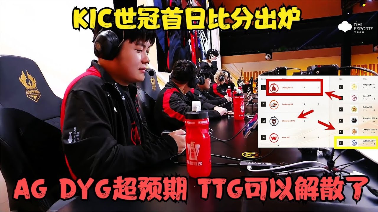 KIC世冠首日比分出炉，KSG依旧很稳，AGDYG超预期，TTG可以解散了 - YouTube