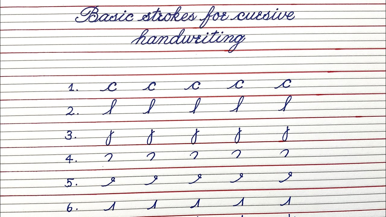 How to improve cursive handwriting / improtant cursive strokes for ...