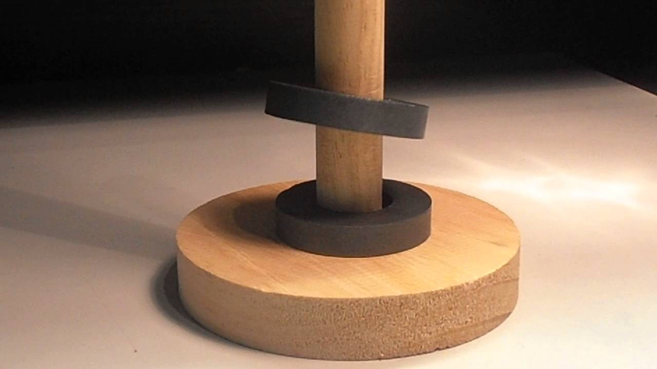 Magnetic levitation between two ring magnets - YouTube