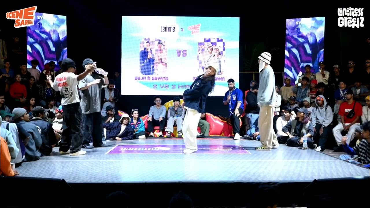 Raja Rio & Hayato Vs Sasha & Kama | Top 4 | 2 On 2 Hiphop | Scene Sariba 2024 - YouTube