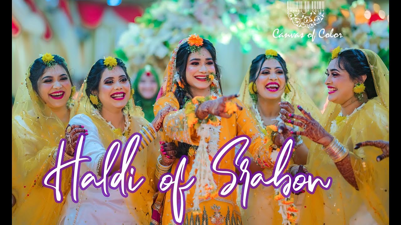 Experience the Canvas of Color at a Bangladeshi Wedding - Haldi of ...