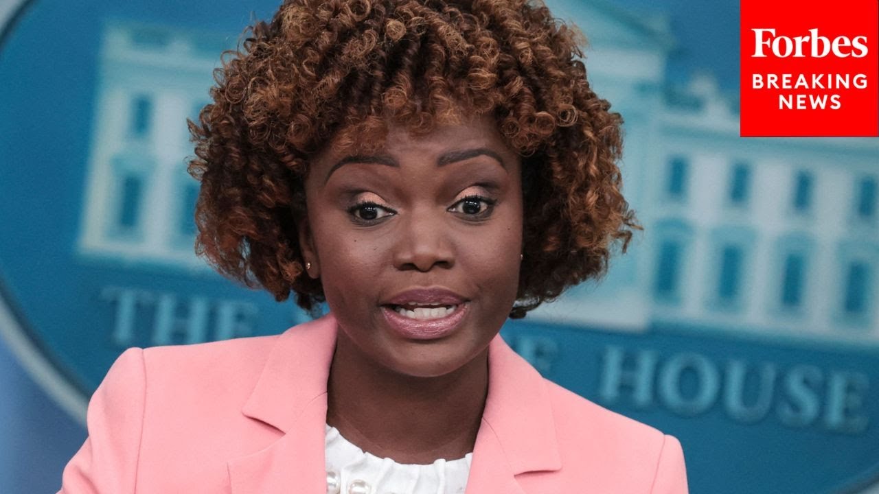 Karine Jean-Pierre & Brian Deese Speak To Reporters Aboard Air Force ...