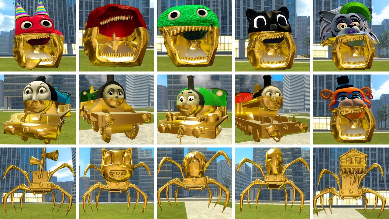 TURNING MONSTER BATTLE CARTOON CAT ,BANBAN ,ROXY EATER, HULK CHARLES ...
