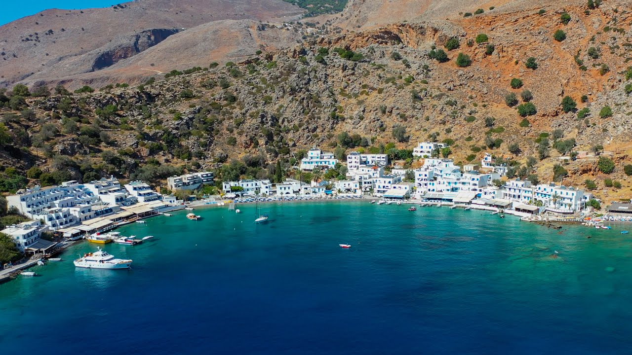 Loutro village Chania Crete Greece 4K - YouTube