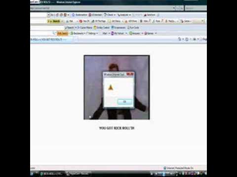 how to get out of a rick roll website - YouTube