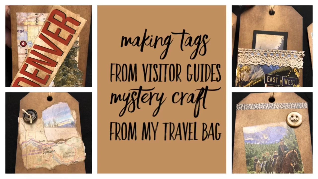Making Tags from Visitor Guides Mystery Craft from My Travel Bag - YouTube