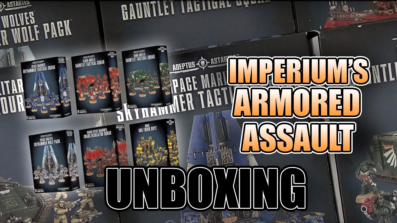 40k Armored Assault Space Marine Bundles - First Look Unboxing - YouTube