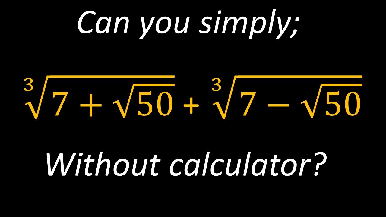 Russia Math Olympiad Problem With Cubic Radicals | Simplifying Cube ...