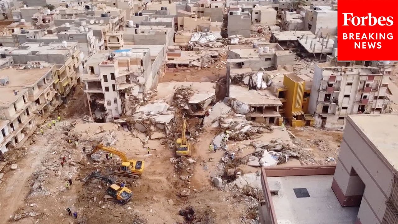 AERIAL FOOTAGE: Derna, Libya, Is Left Devastated By Deadly Flooding ...