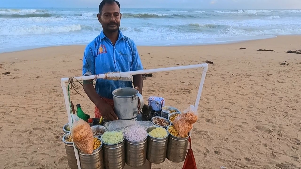 Most Popular Walking Jhal Muri Wala of Puri Sea Beach Odisha | Puri Sea ...