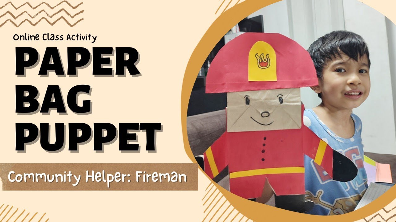 #ARTVLOG: FIREMAN - PAPER BAG PUPPET | JAMES RICAFRENTE - YouTube