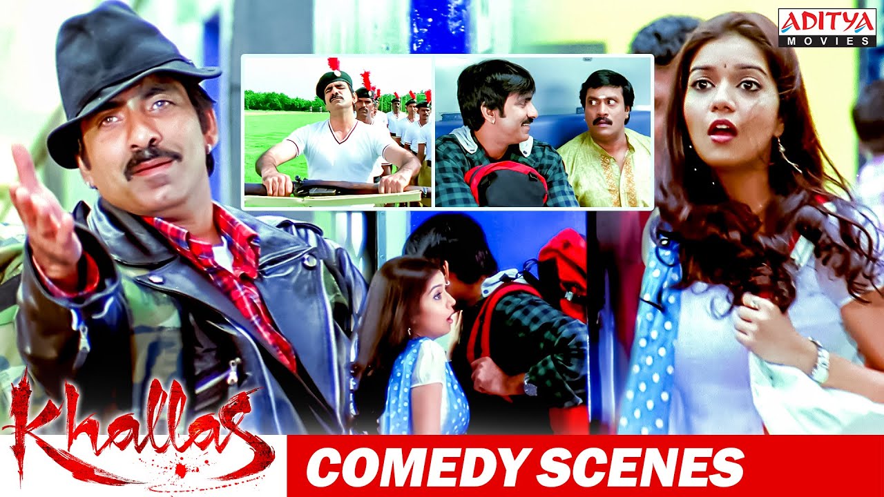Ravi Teja Superhit Movie Comedy Scenes | Khallas Hindi Dubbed Movie ...