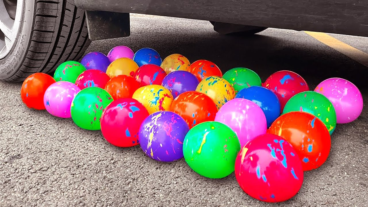 EXPERIMENT CAR vs FOOD vs BALLOON | Crushing Crunchy & Soft Things by ...