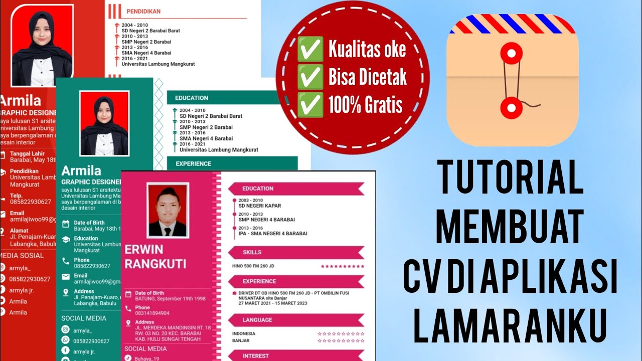 [100% FREE & TRUSTED ] CARA BUAT CV DI APLIKASI LAMARANKU - Mudah ...