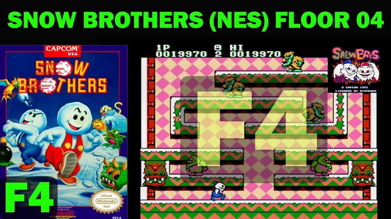 Snow Brothers NES 1990 Arcade LEVEL 4 - YouTube