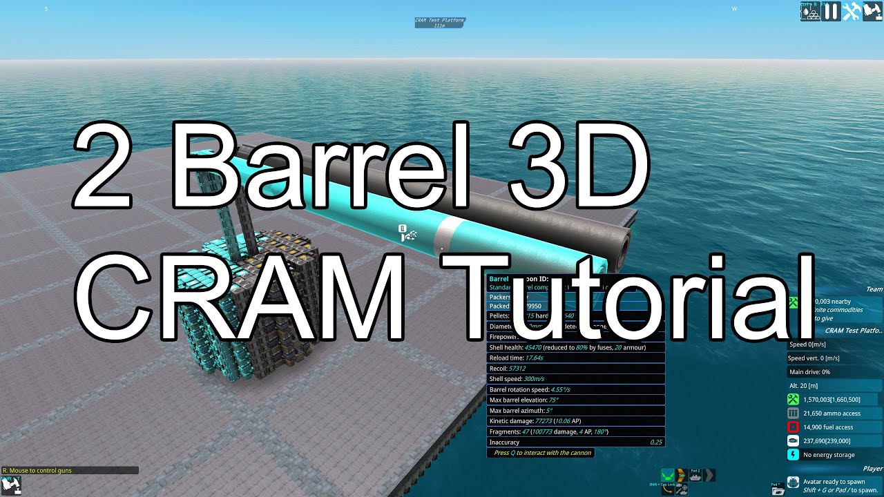 From The Depths Tutorial: CRAM 3D 2 Barrel Tetris - YouTube