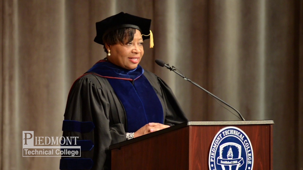 Dr. Mary Holloway speaks at PTC's August 2016 graduation ceremony ...