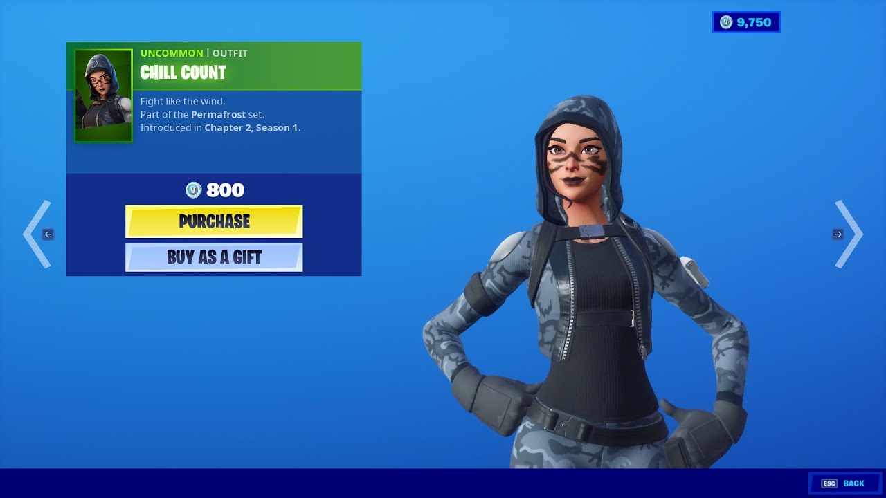 *NEW* Chill Count skin - Fortnite Item Shop (2020-01-19) - YouTube
