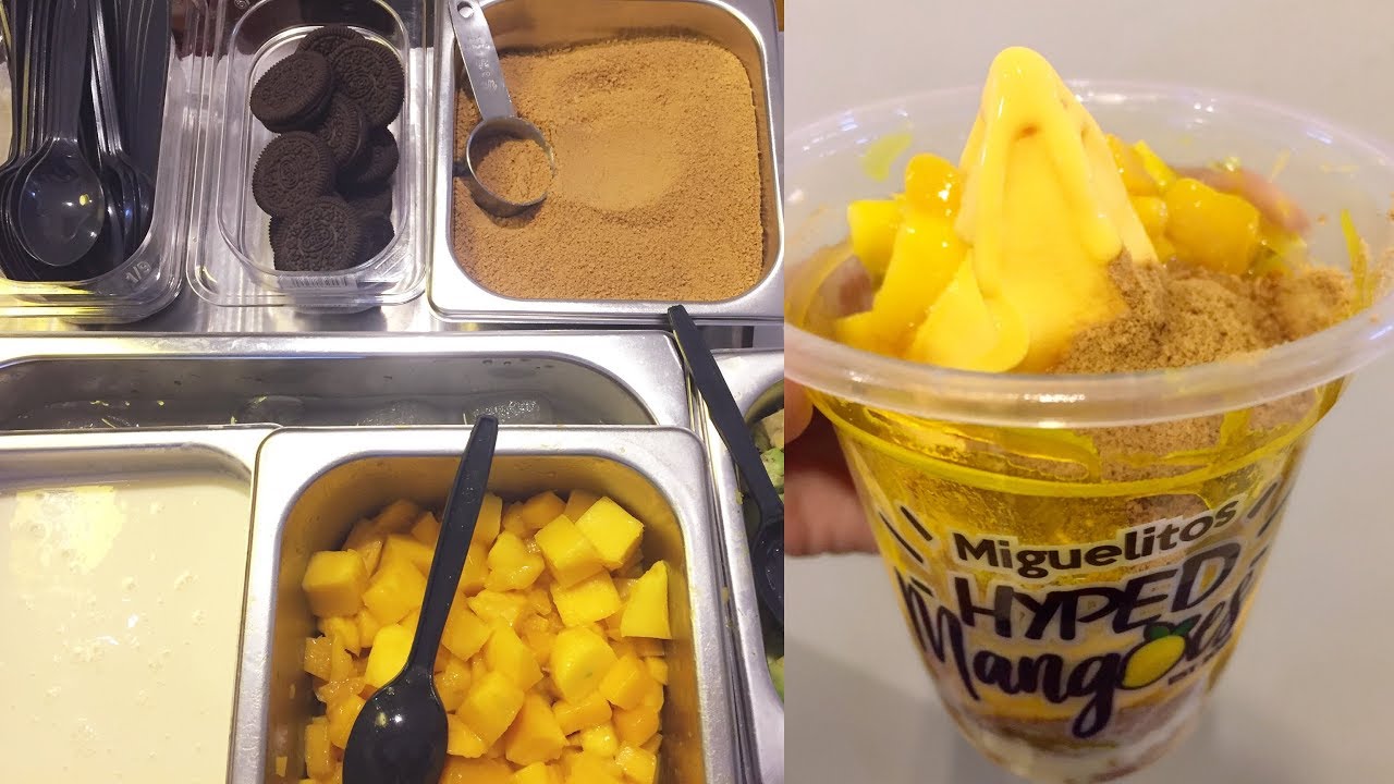 How to make mango graham float in a cup? | HYPED MANGOES Abreeza Mall ...