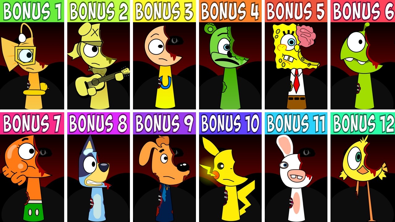 Incredibox Sprunki ALL REVERSED Bonus Characters - YouTube