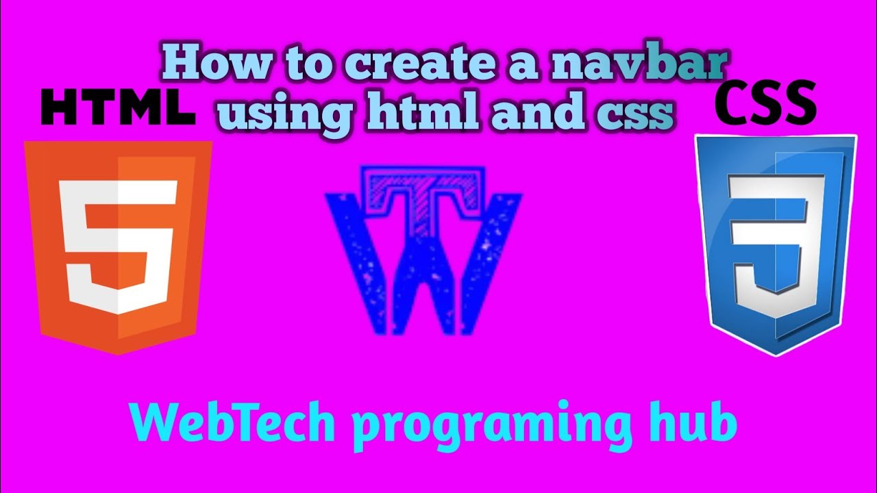 How To Create A Simple Navbar Using Html And Css Youtube 5098