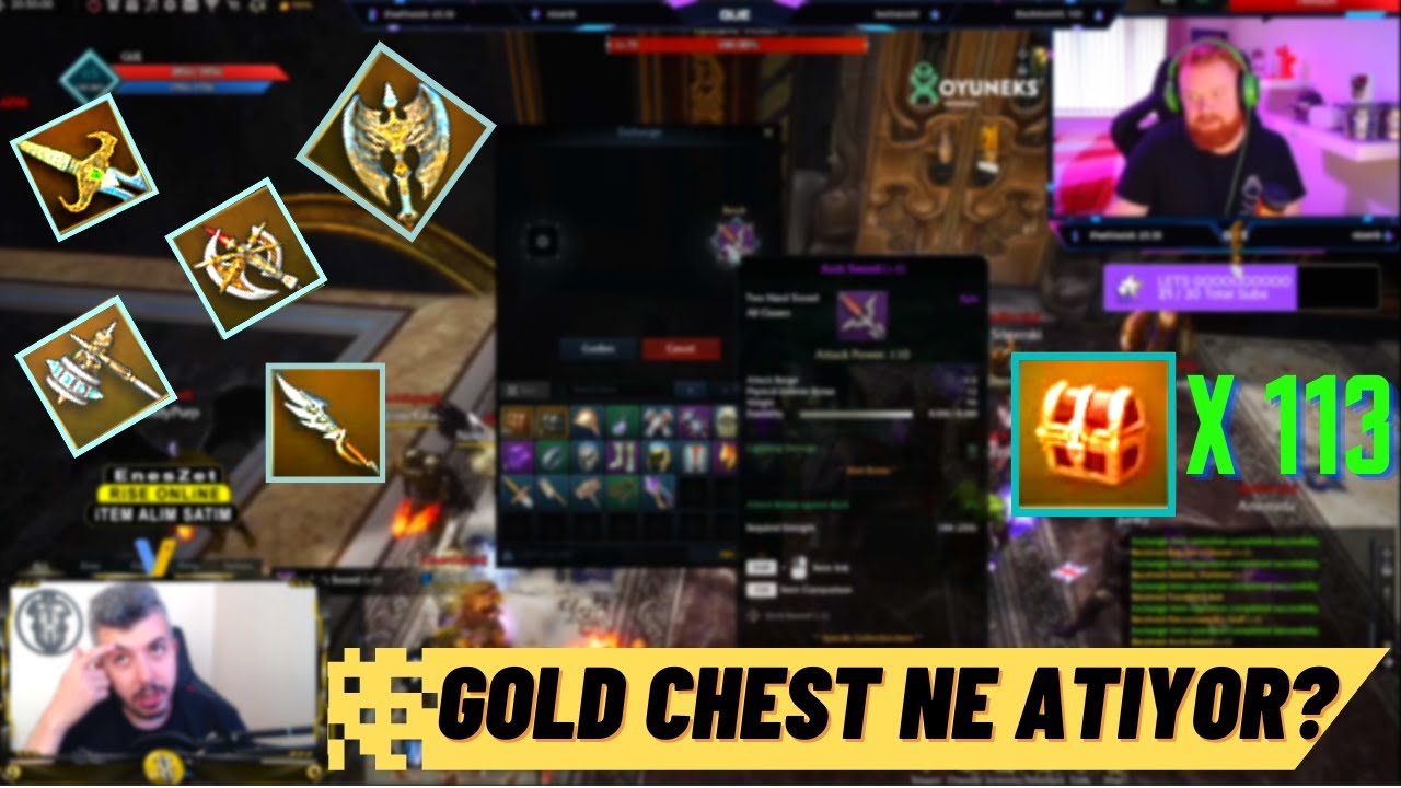 113x GOLD CHEST KIRMAK!!! | DROPLAR NELER? | NERF Mİ GELDİ? | Rise ...