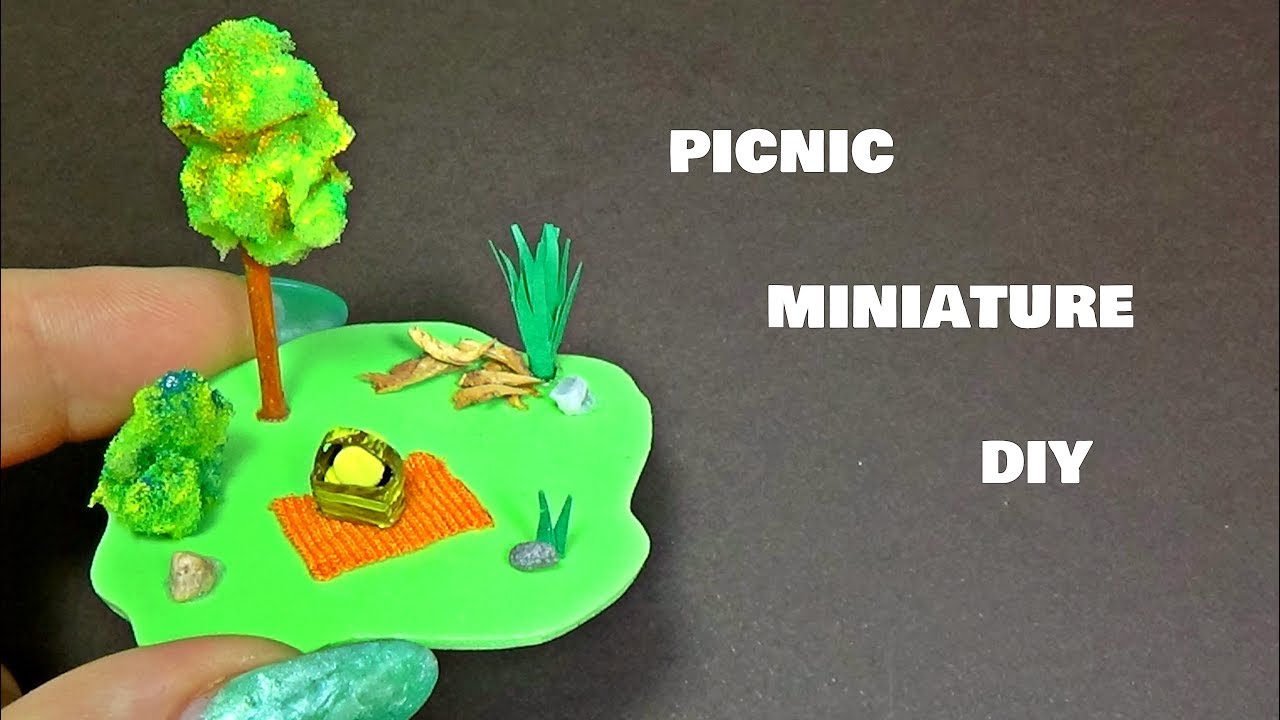 Miniature landscape for picnic diy │Picnic miniature diy │ Doll Stuff ...